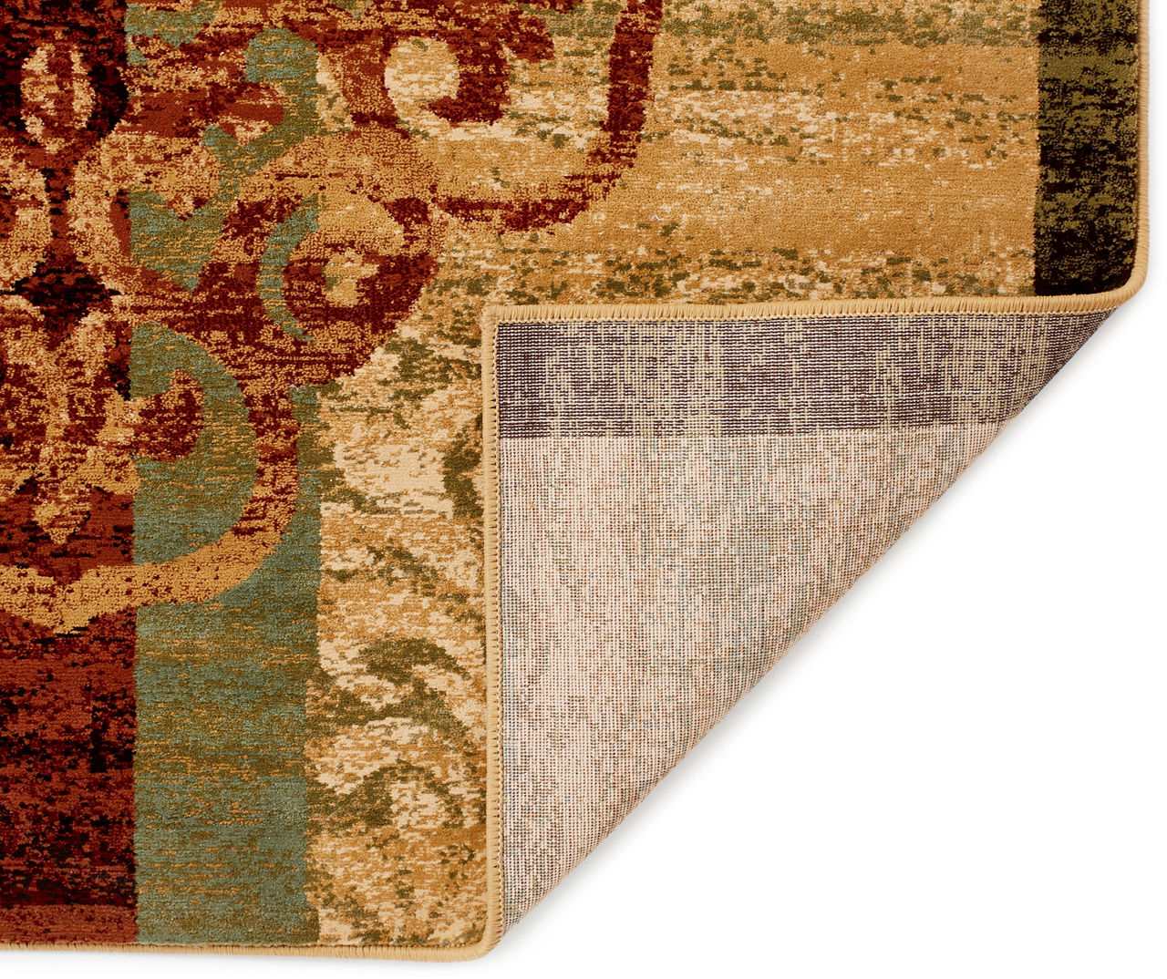 Living Colors Red & Yellow Medallion Block Accent Rug, (26" x 45 ...