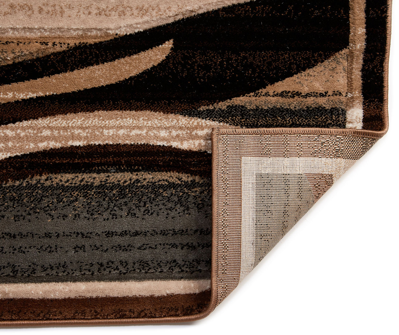 Living Colors Brown Tidal Wave Area Rug, (6'7" x 9') | Big Lots