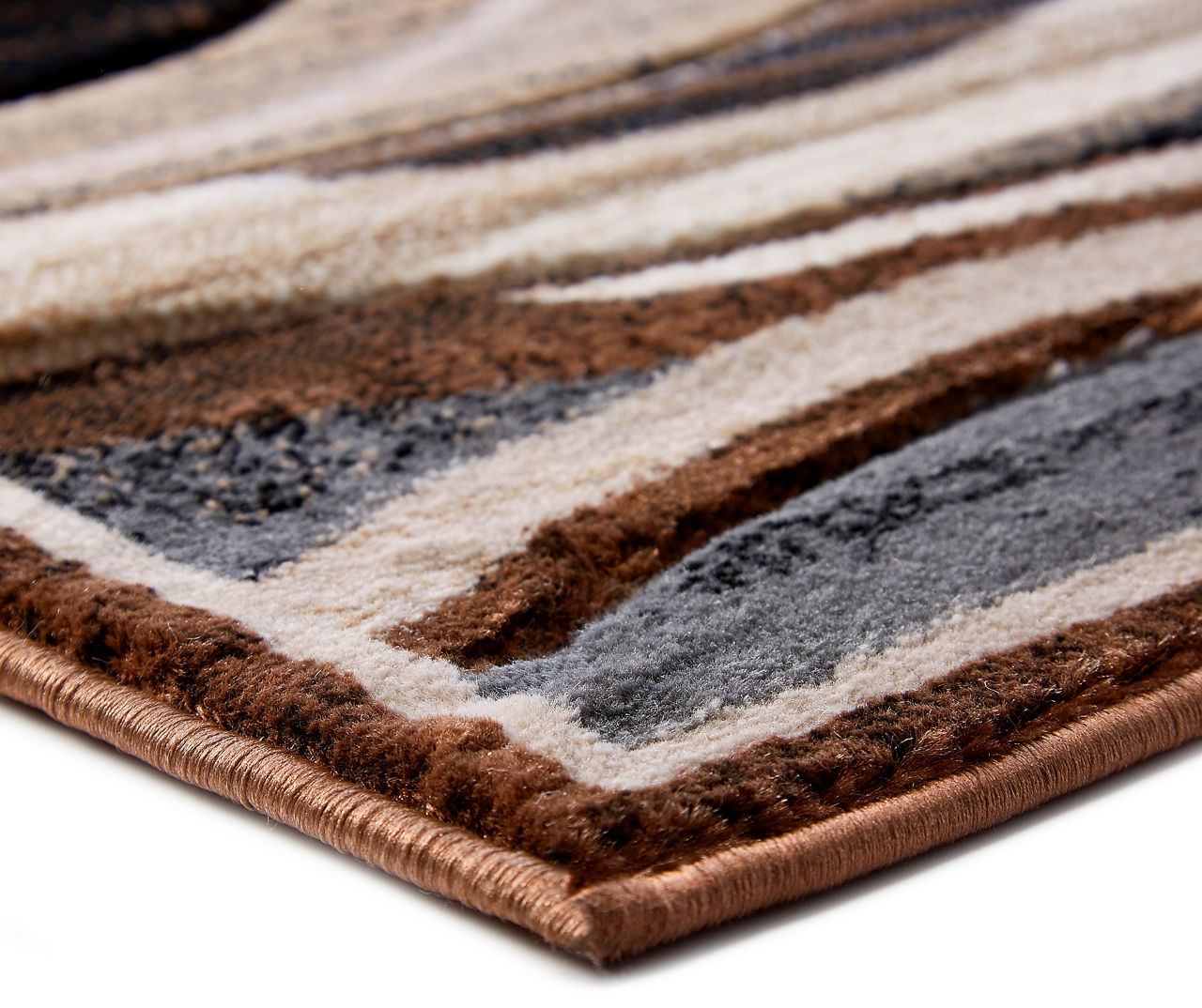 Living Colors Brown Tidal Wave Area Rug, (6'7" x 9') | Big Lots