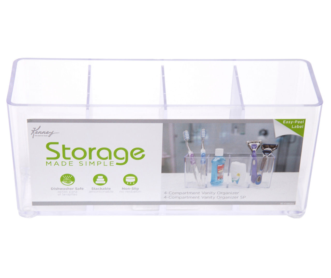 Kenney Clear 4-Section Organizer | Big Lots