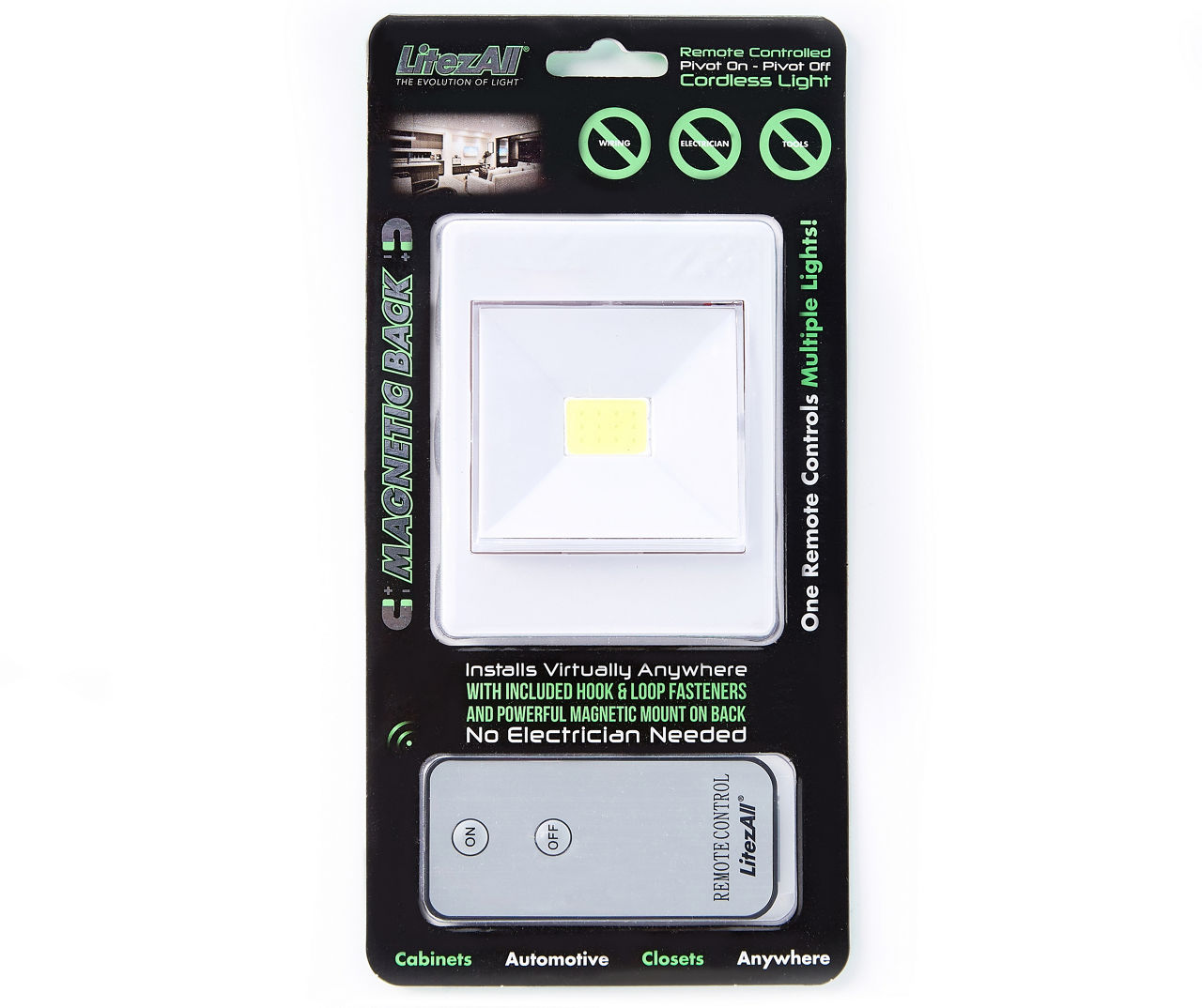 Promier Products COB Pivot Cordless Light Switch with Remote | Big Lots