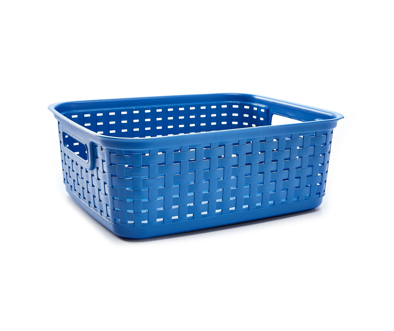 Sterilite Short Blue Weave Plastic Storage Basket | Big Lots