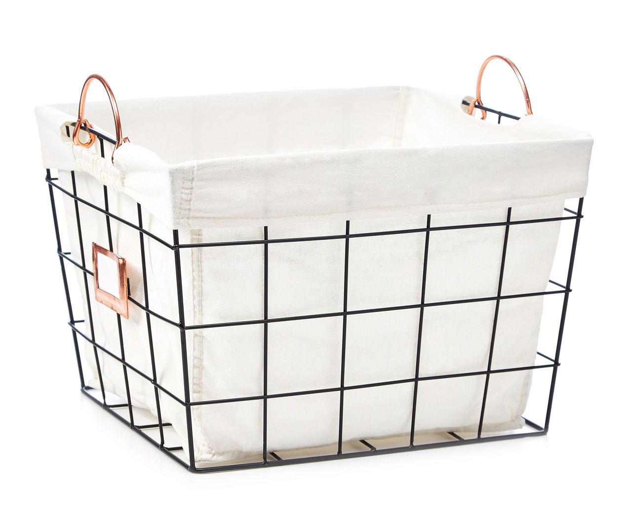 Grid Wire Shallow Storage Bins with Fabric Liner | Big Lots