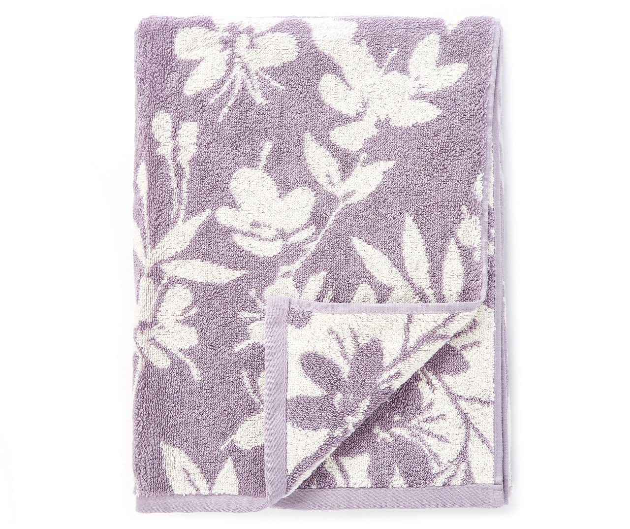 Aprima Aprima Lavender Flowers Double Jacquard Towels | Big Lots