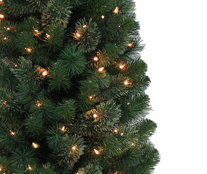 Winter Wonder Lane 7.5' Telluride Cashmere Pencil Pre-Lit Artificial ...