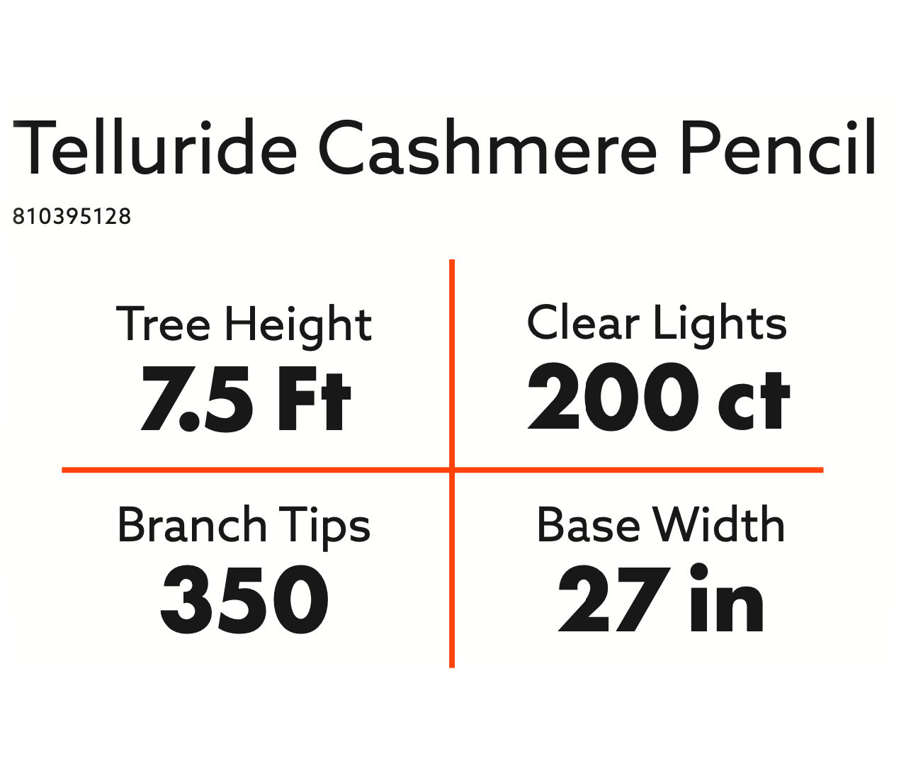 Winter Wonder Lane 7.5' Telluride Cashmere Pencil Pre-Lit Artificial ...