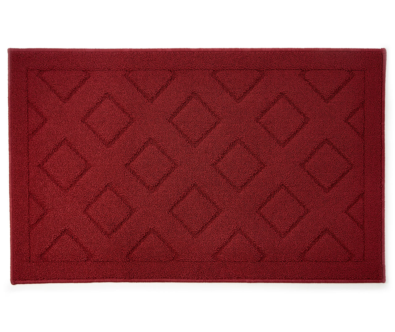 Living Colors Solid Red Diamond Accent Rug, (2'3" x 3'9") | Big Lots