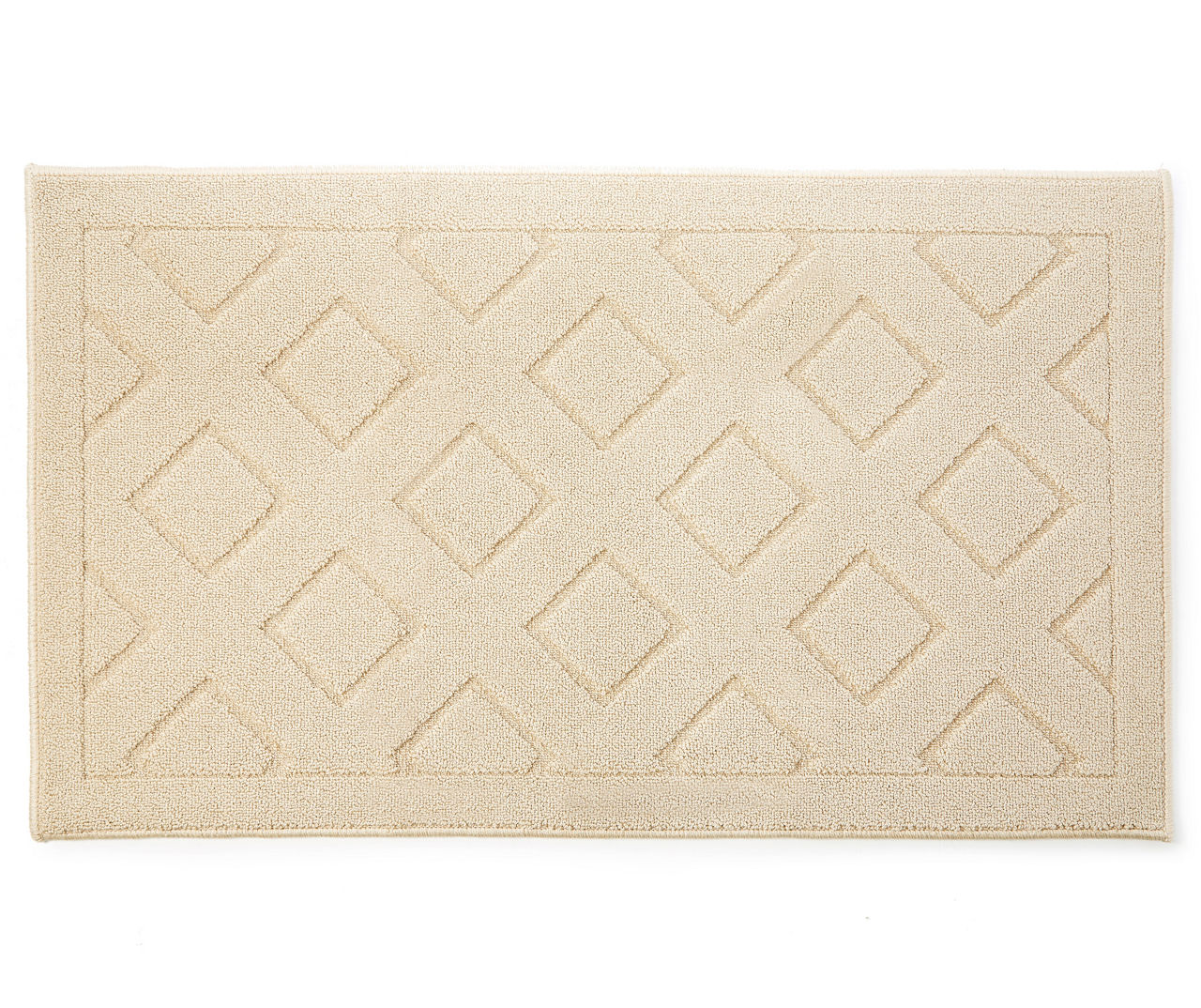 Living Colors Cream Diamond Accent Rug, (2'3" x 3'9") | Big Lots