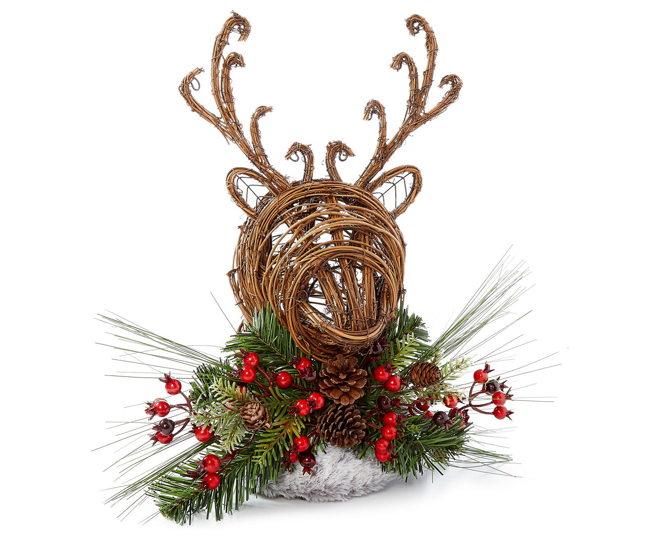 Winter Wonder Lane Grapevine Deer Head Centerpiece | Big Lots