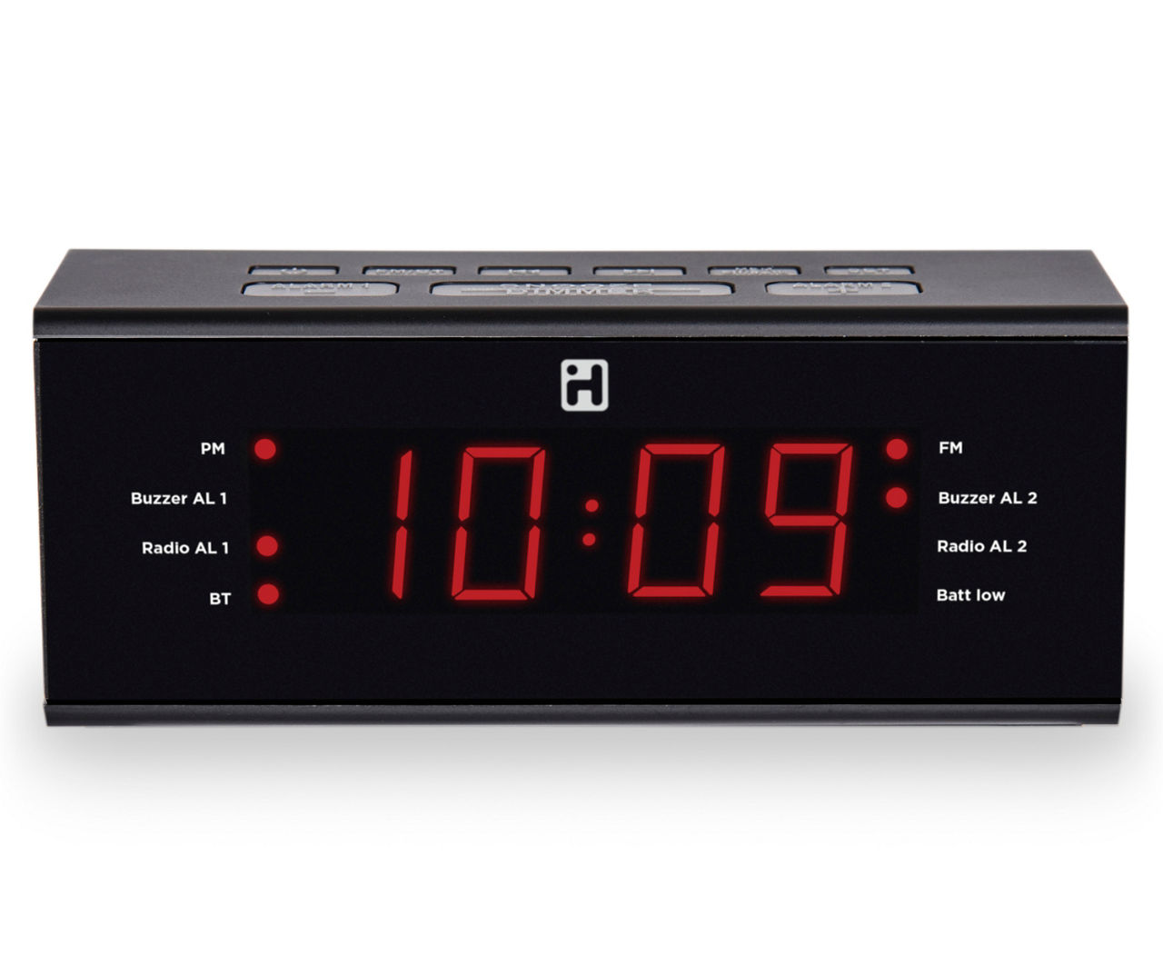 iHome Black Bluetooth USB Clock with Radio | Big Lots