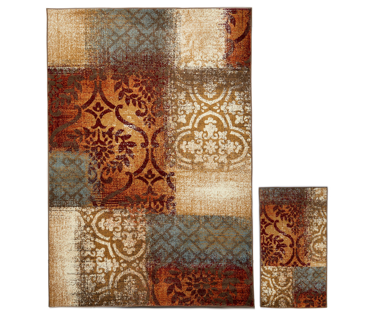 Vintage Patchwork Accent & Area 2-Piece Rug Set | Big Lots