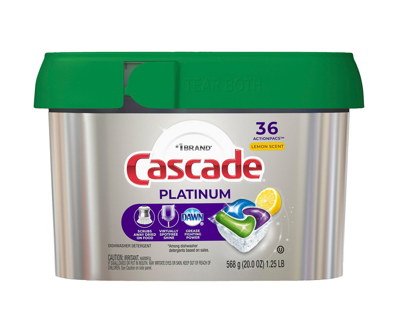 Cascade Cascade Platinum ActionPacs Dishwasher Detergent Pods, Lemon ...