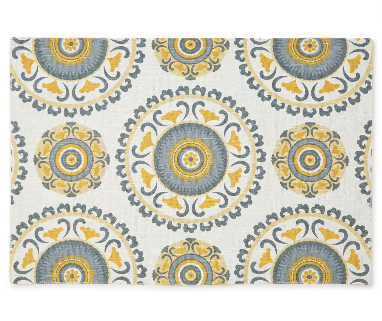 Master Cuisine Yellow & Gray Medallion Placemat | Big Lots