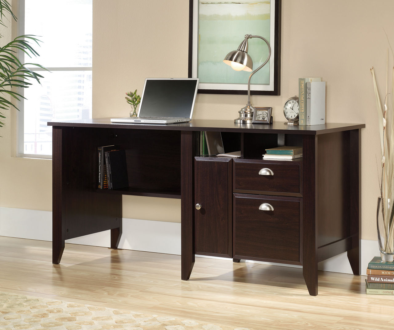 Sauder Jamocha Creek Dark Brown Computer Desk | Big Lots