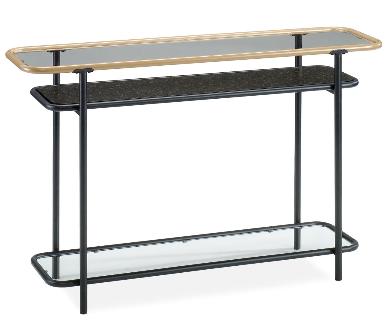Sauder Boulevard Café Black Metal & Glass Console Table | Big Lots