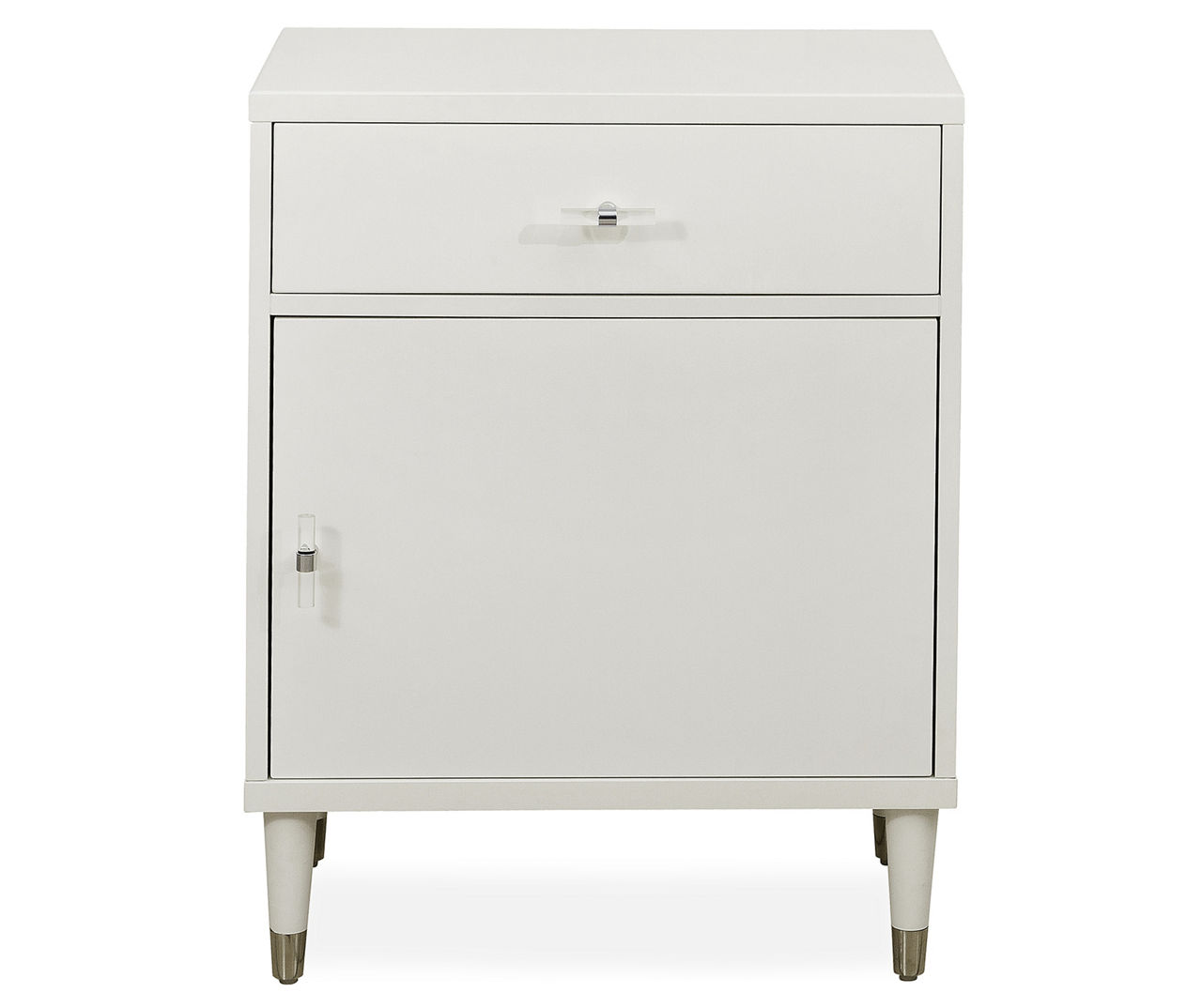 White Modern Chairside Chest | Big Lots