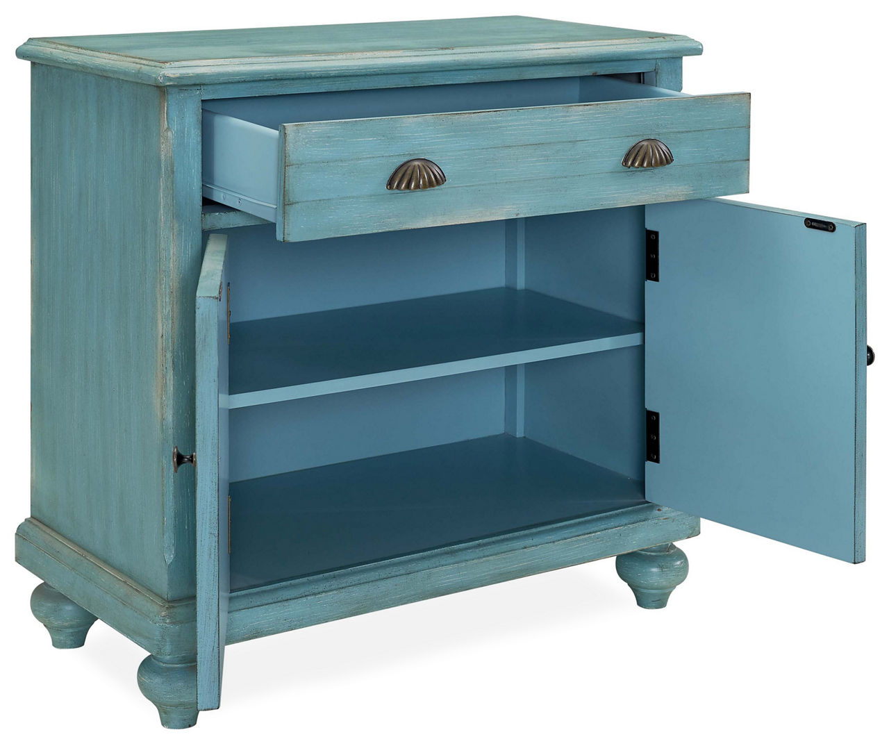 Blue Farmhouse 2-Door Hall Chest | Big Lots