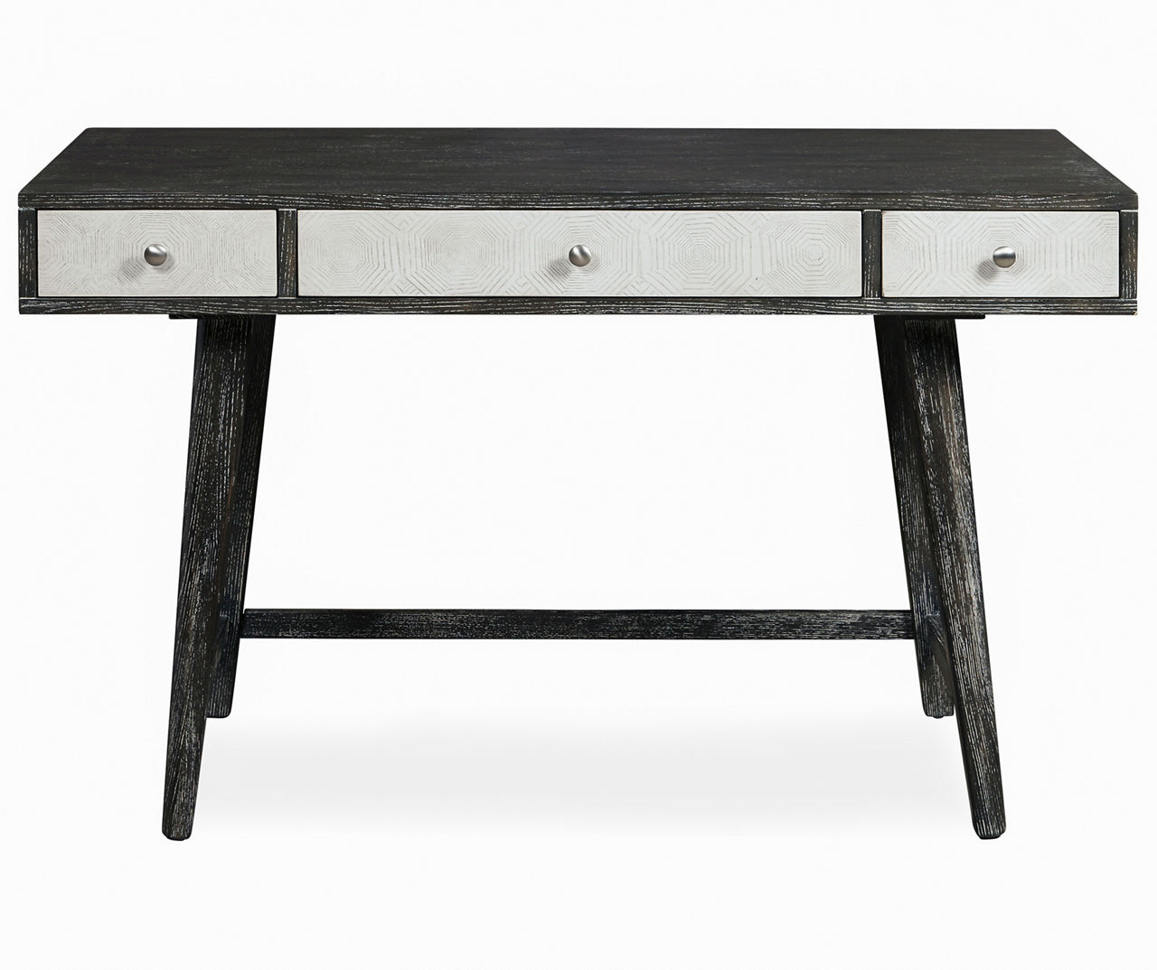 Black Mid Century Ash 3 Drawer Desk Big Lots