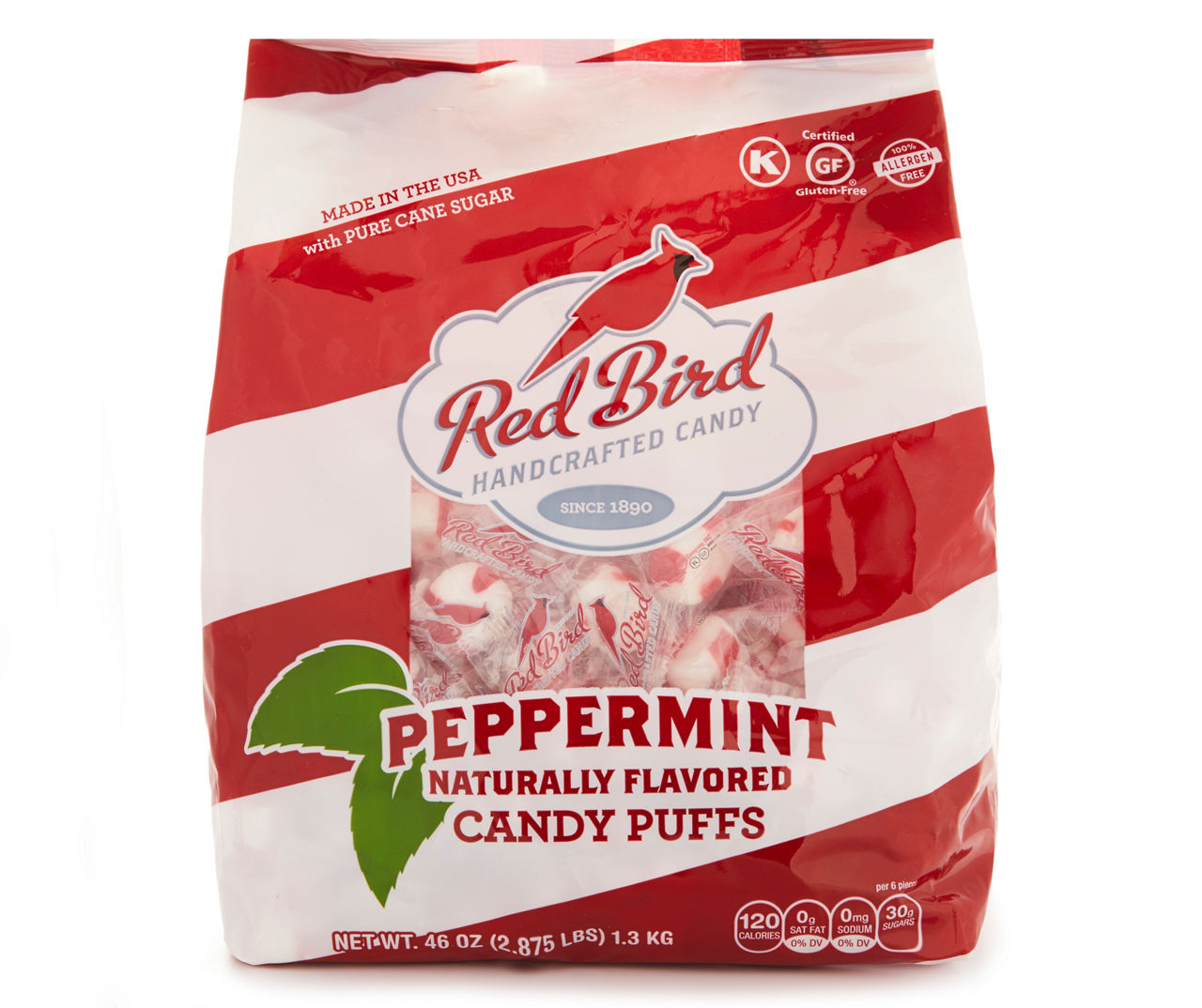 Red Bird Stand Up Bag Peppermint Puffs Mint Candies, 46 Oz. | Big Lots