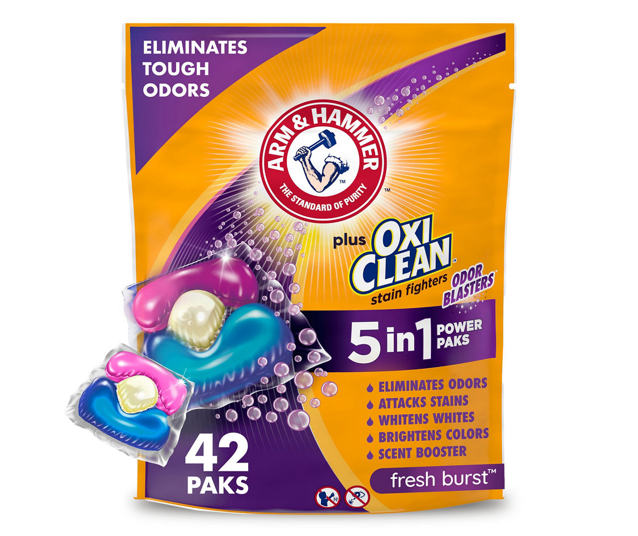 Arm & Hammer Plus OxiClean With Odor Blasters Laundry Detergent Power ...