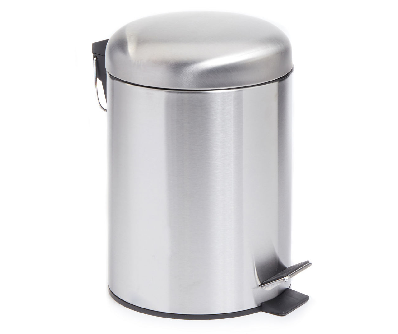 Silver Embossed Step-On Waste Can with Removable Basket | Big Lots