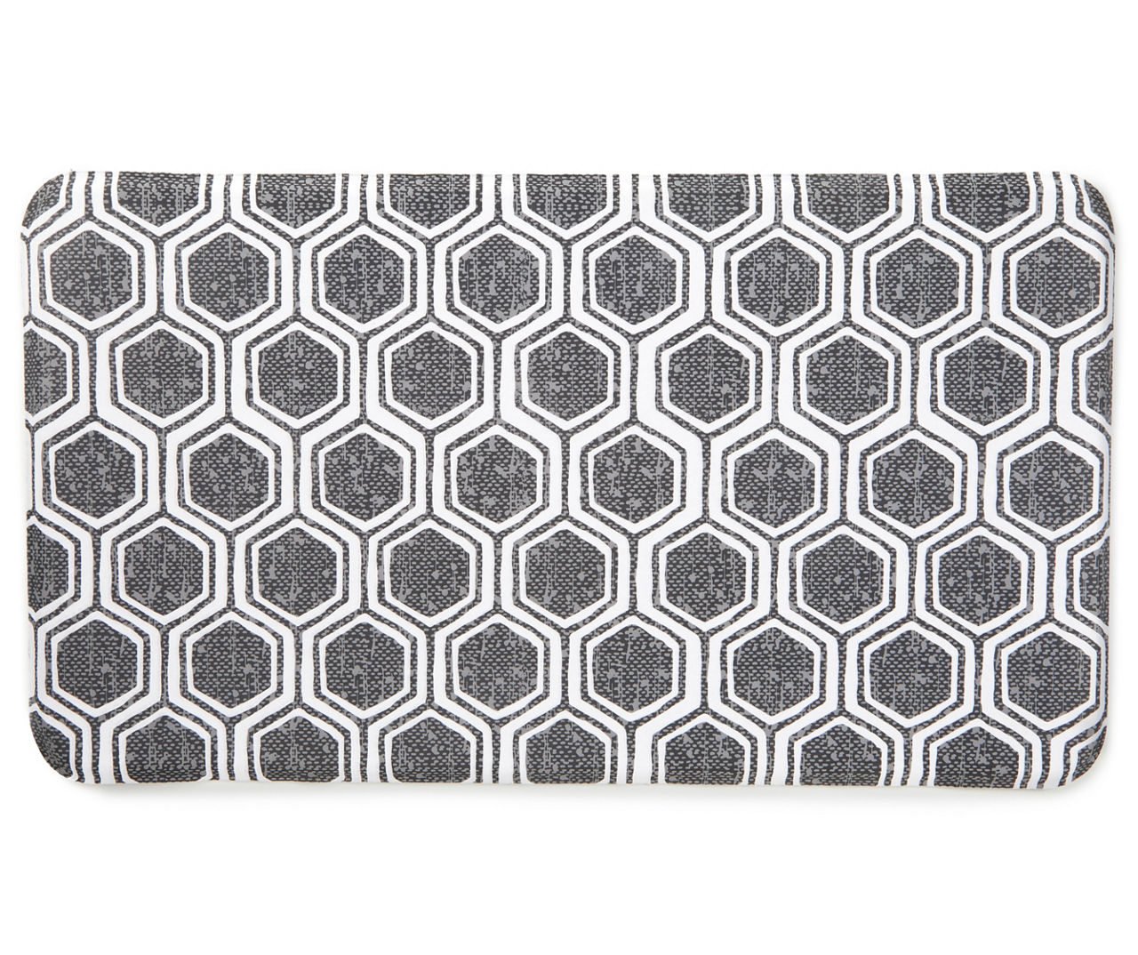 Gray & White Bee Hive Kitchen Floor Mat | Big Lots