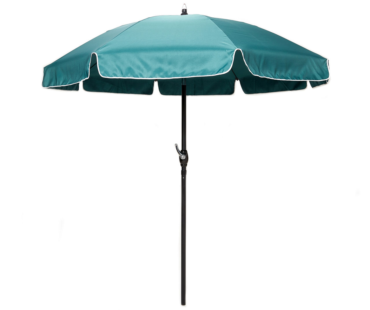 Hunters Green White Trim Cafe Patio Umbrella 7.5