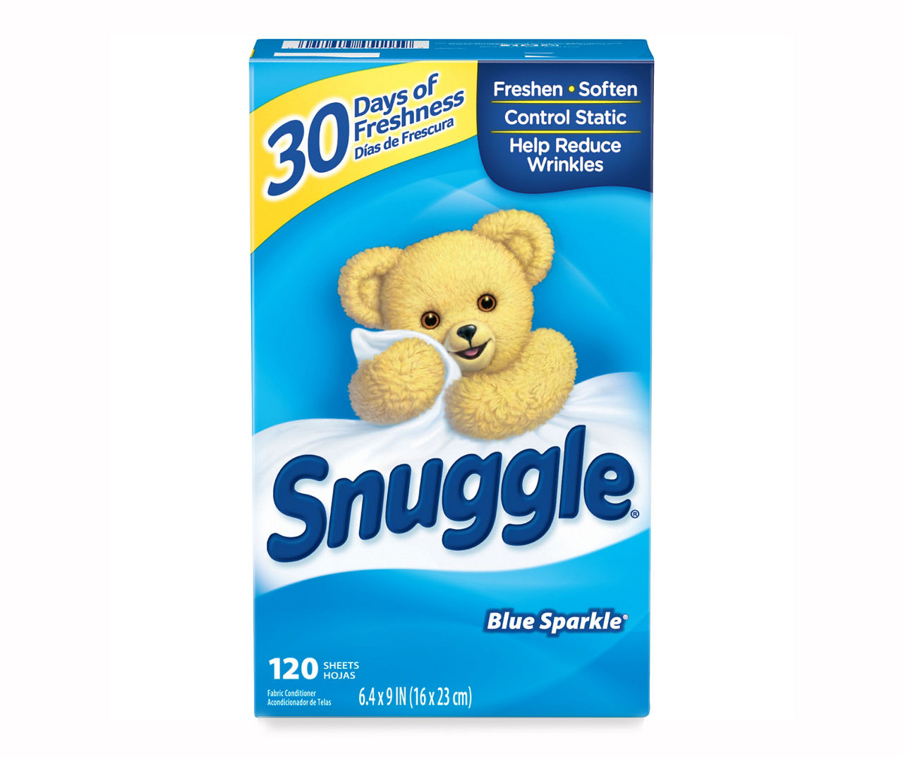 Snuggle Snuggle Fabric Softener Dryer Sheets, Blue Sparkle, 120 Count ...