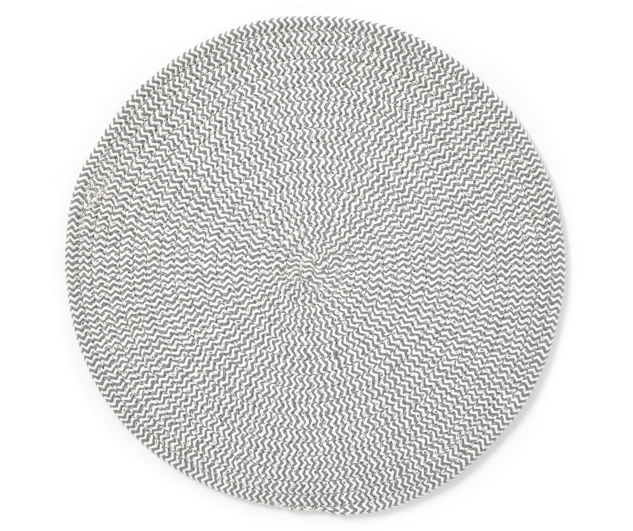 Gray & White Round Rope Braid Placemat | Big Lots