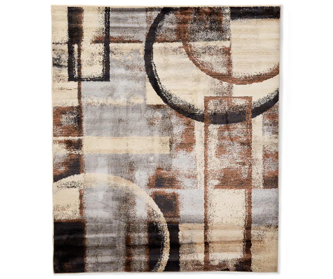 Living Colors Abstract Tan & Black Area Rug, (6'7" x 8'6") | Big Lots