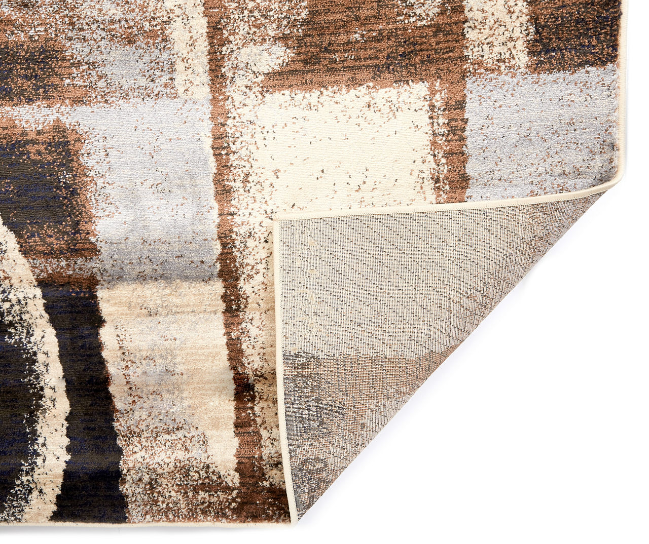 Living Colors Abstract Tan & Black Area Rug, (6'7" x 8'6") | Big Lots