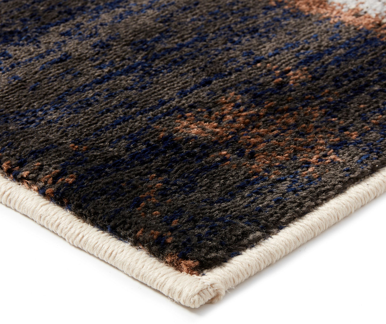 Living Colors Abstract Tan & Black Area Rug, (6'7" x 8'6") | Big Lots