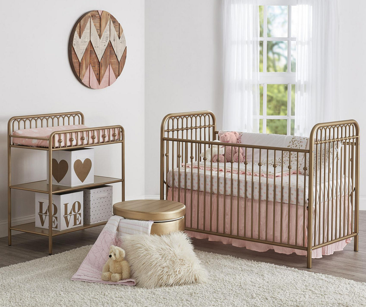 Little Seeds Monarch Hill Ivy Gold Metal Changing Table | Big Lots