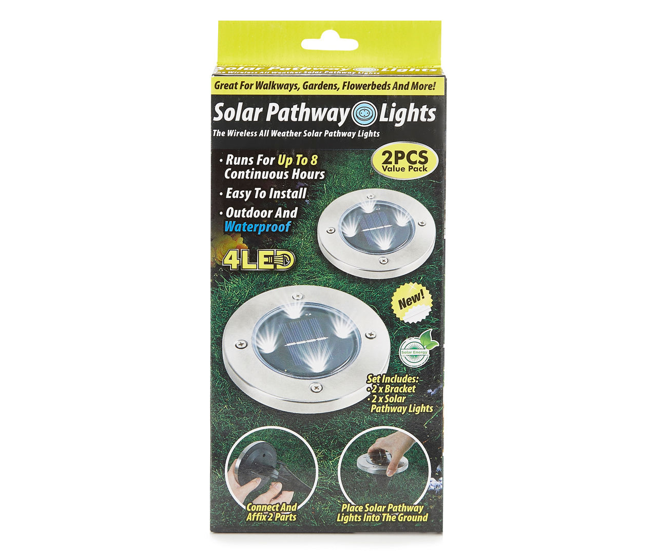As Seen On TV Solar LED 2-Piece Ground Pathway Light Set | Big Lots