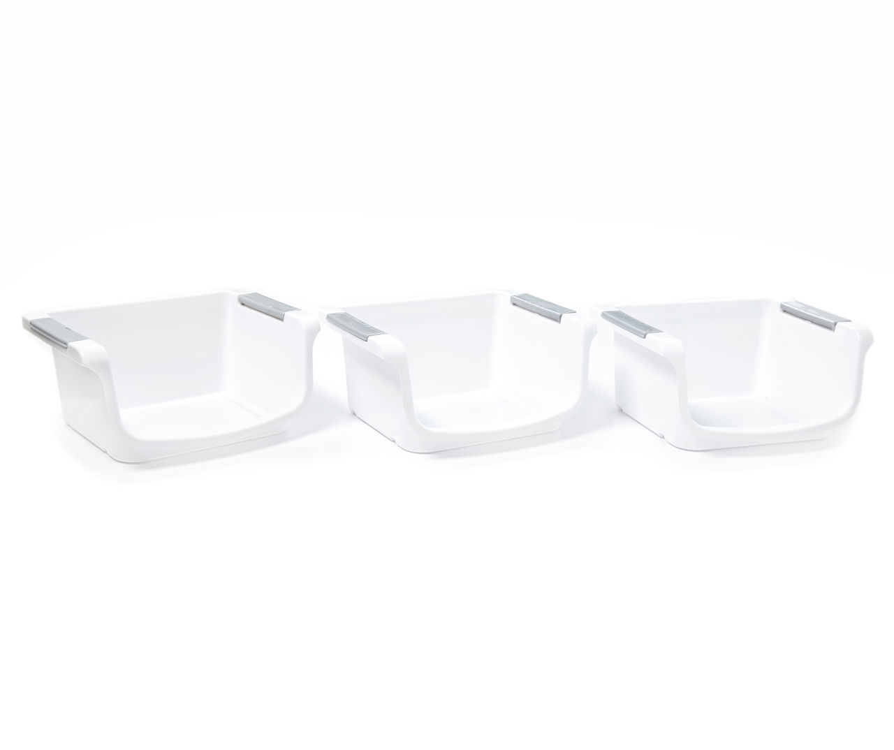White Stacking Bins, 3-Pack | Big Lots