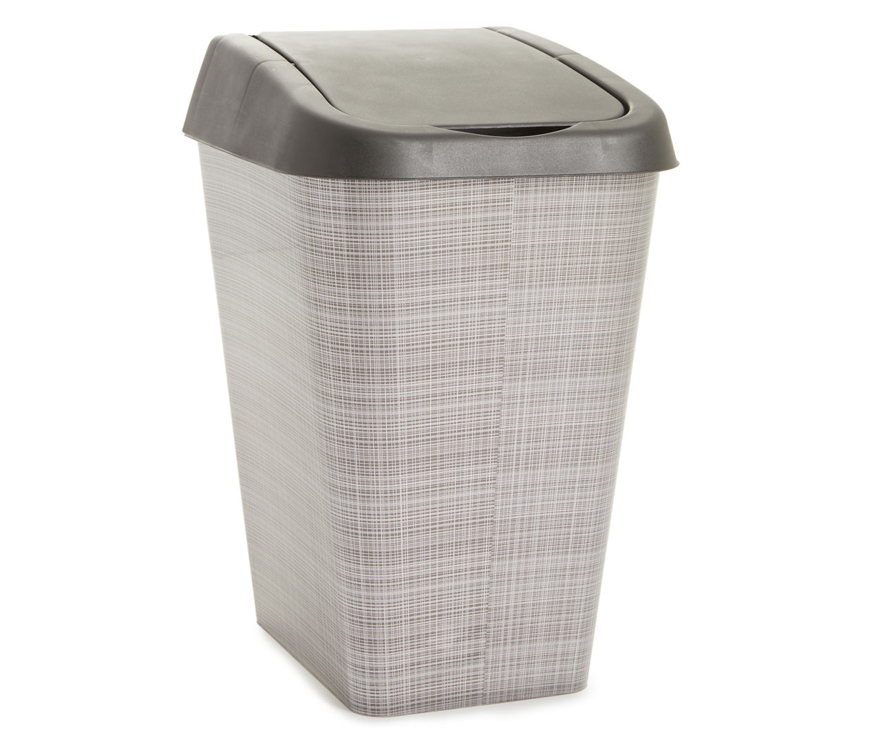 Silver Fusion 7-Gallon Wastebasket with Lid | Big Lots