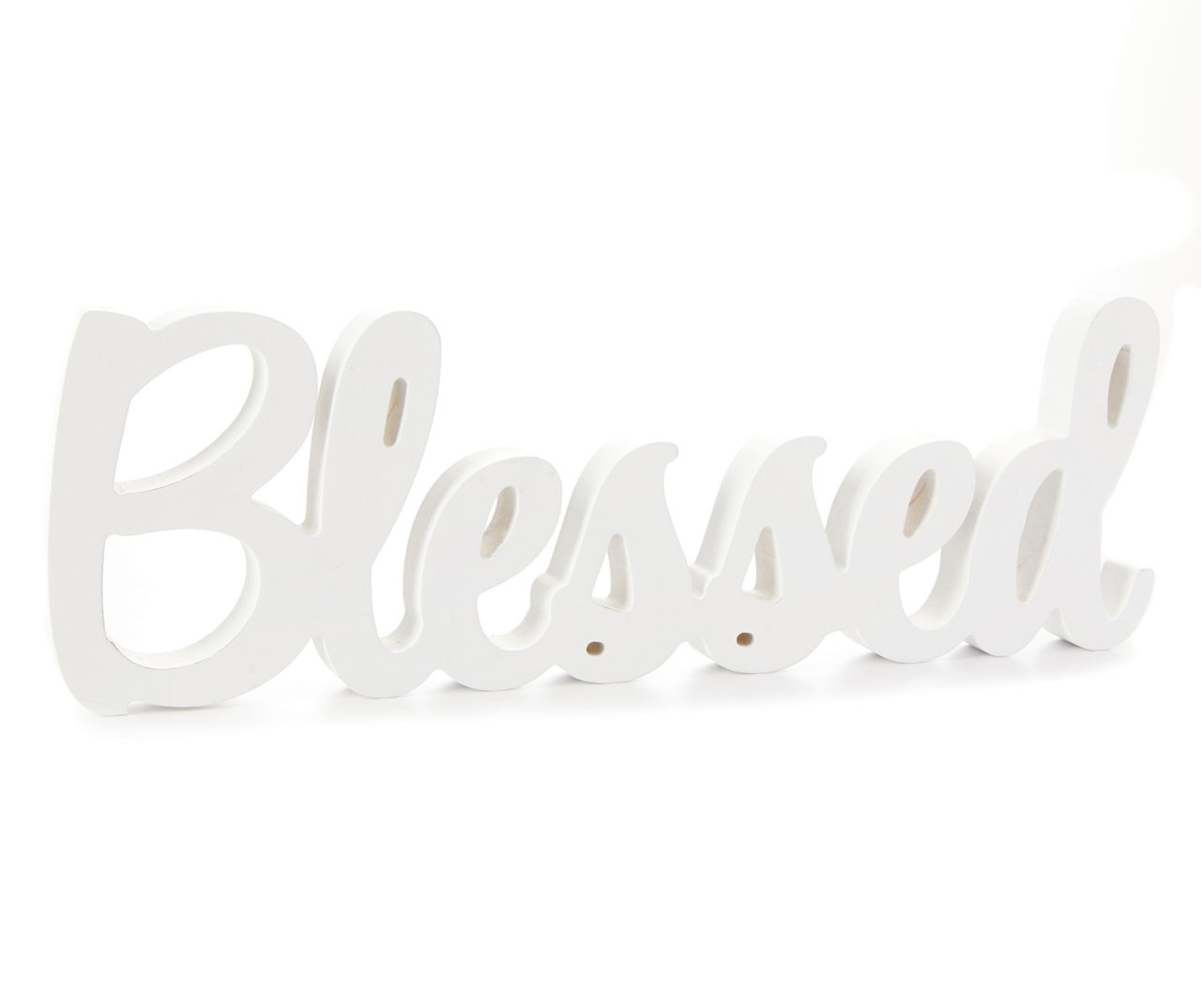 "Blessed "White Word Tabletop Plaque | Big Lots