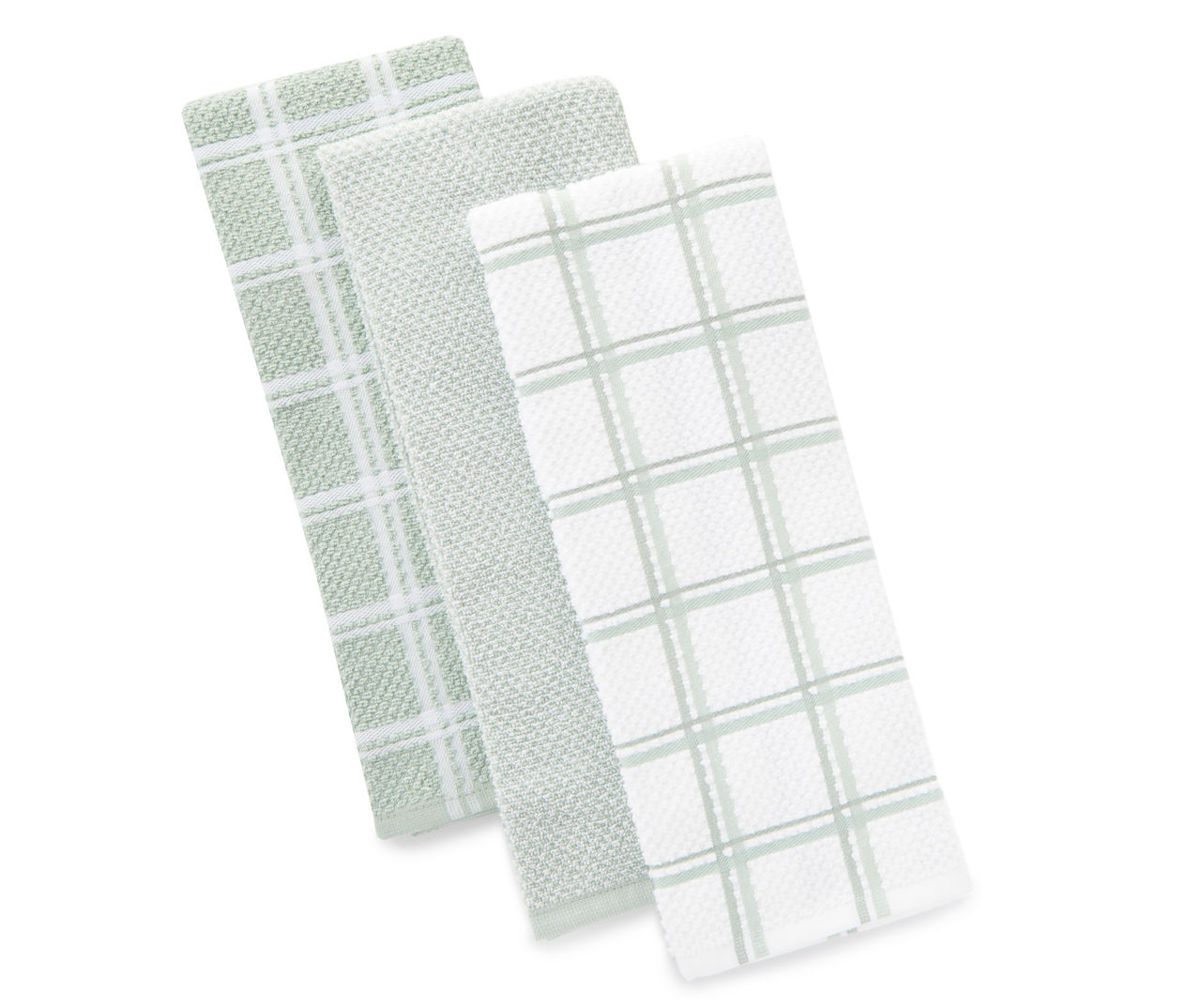 Master Cuisine Green Checker & Speckle Kitchen Towels, 3-Pack | Big Lots