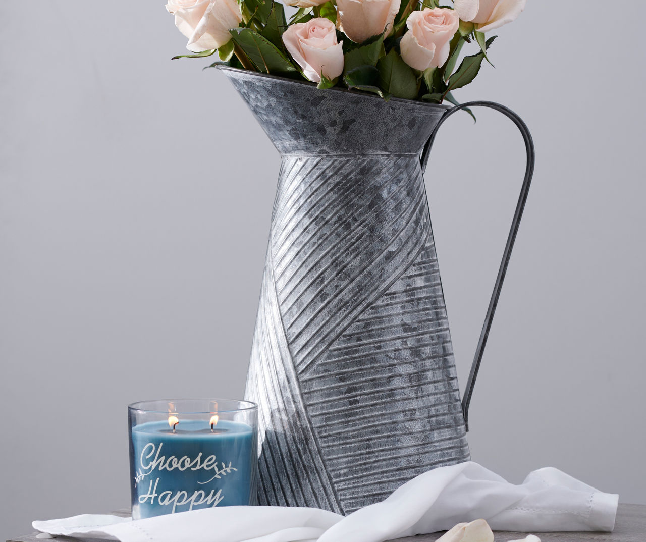 Galvanized Metal Pitcher Decor, (14") | Big Lots