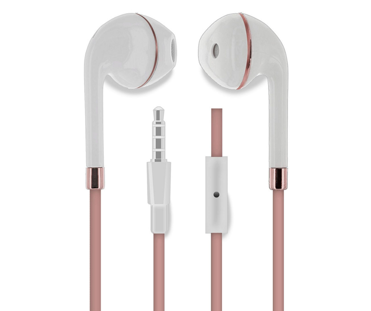 Sentry White & Blush Wired Earbuds with Mic | Big Lots