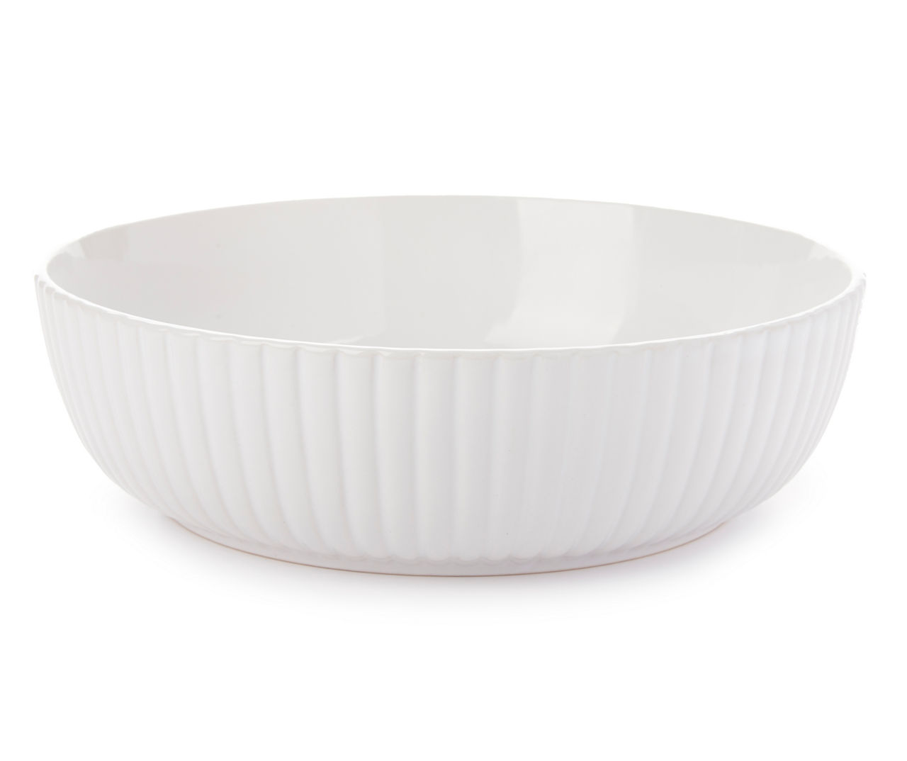 Great Gatherings White Embossed Ceramic Serving Bowl, (10.5") | Big Lots