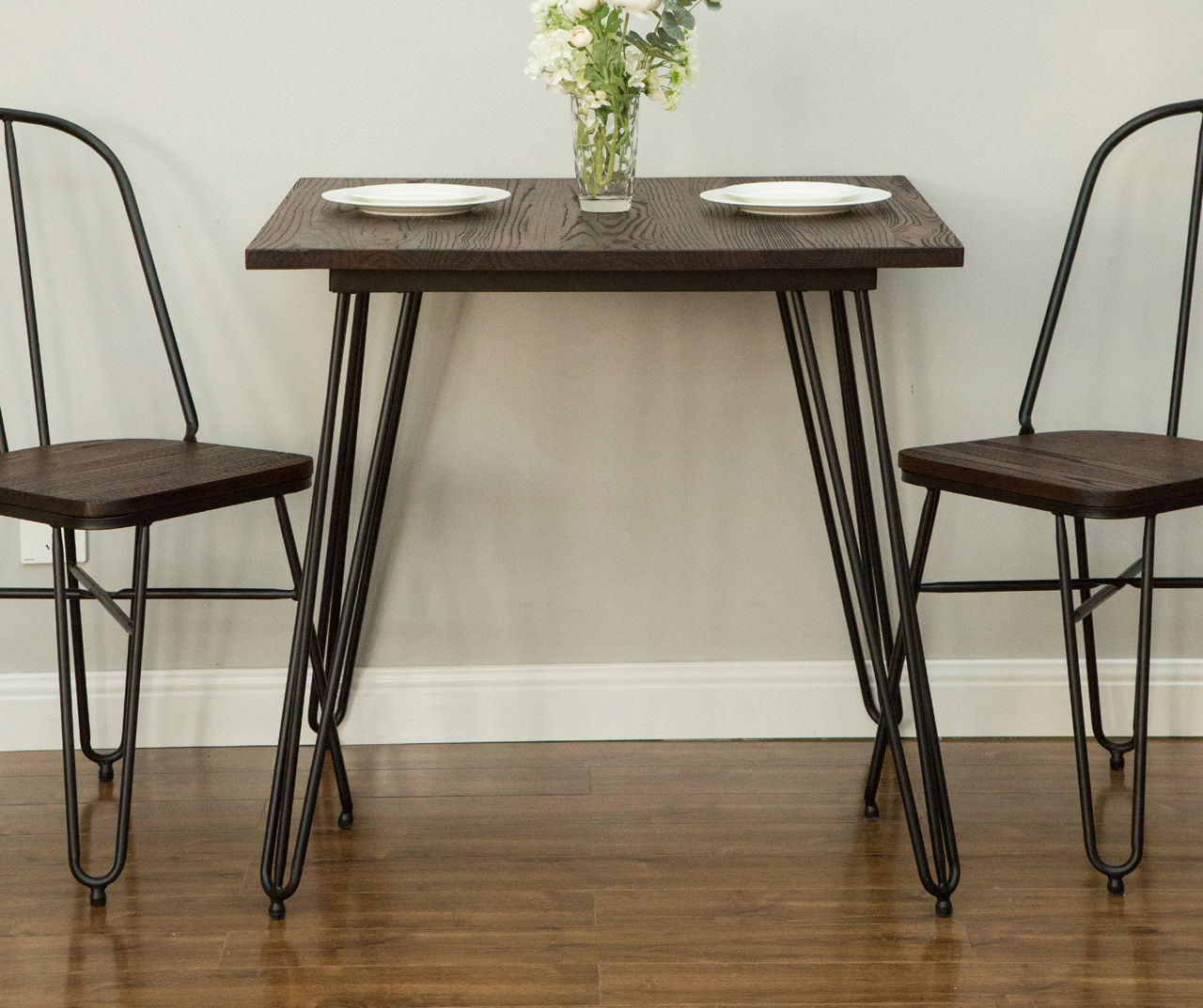 Glitzhome Elm Wood & Steel Industrial Dining Table | Big Lots