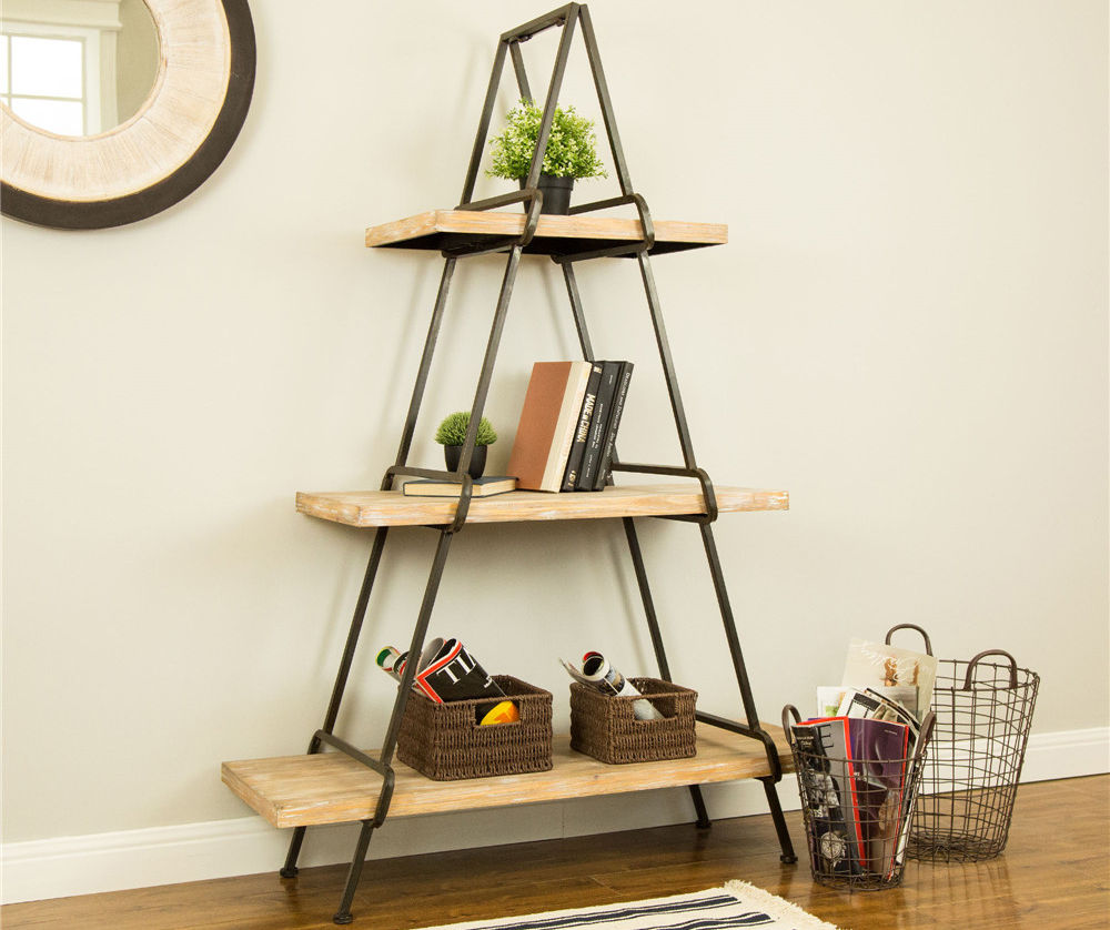 Glitzhome Farmhouse 3-Shelf A Frame Shelf | Big Lots