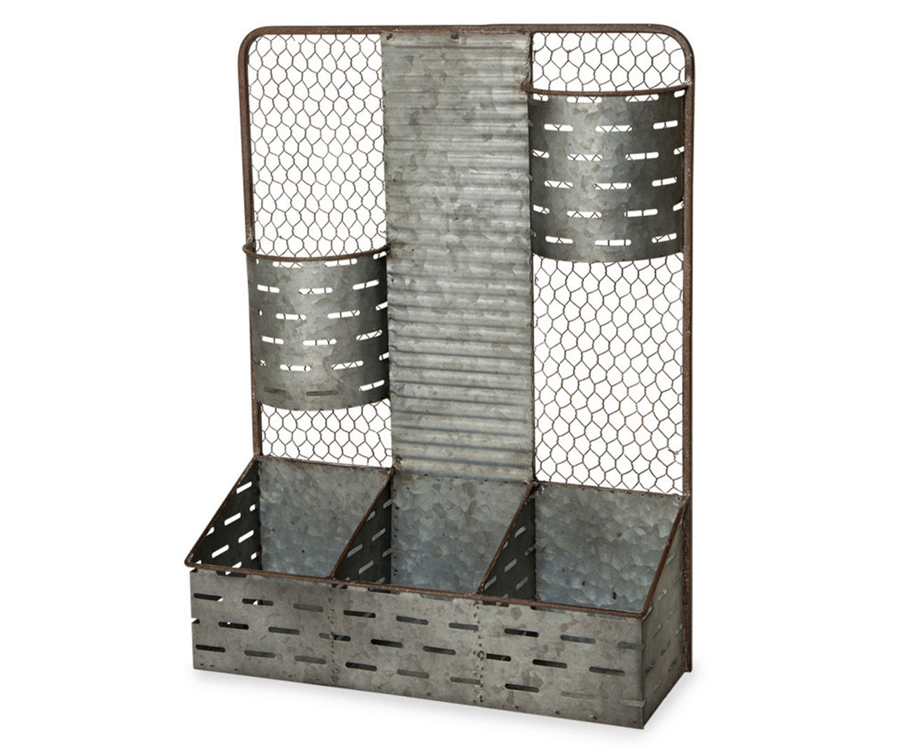 Glitzhome Galvanized Metal Farmhouse Wall Organizer Big Lots