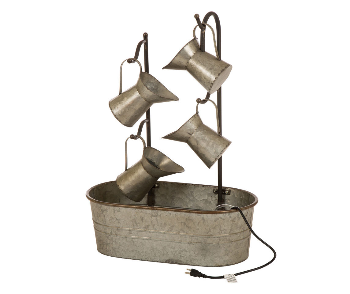 Glitzhome Farmhouse Galvanized Metal Pitcher Fountain | Big Lots