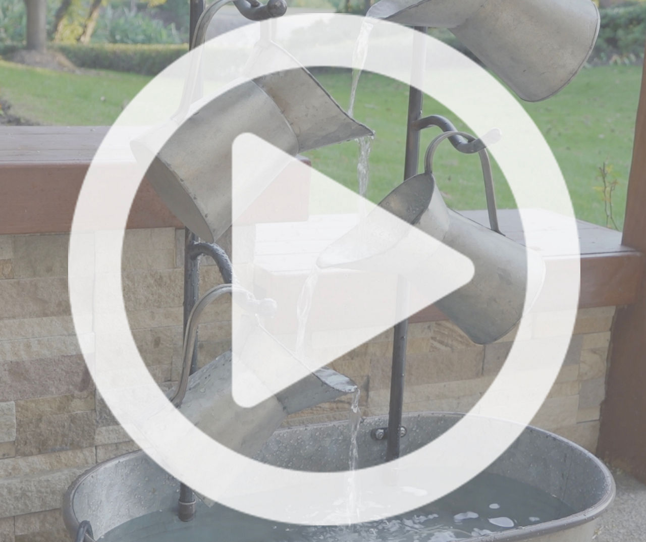 Glitzhome Farmhouse Galvanized Metal Pitcher Fountain | Big Lots