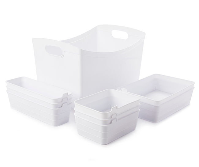Bright White Rectangular Flex Bin, 2-Pack | Big Lots
