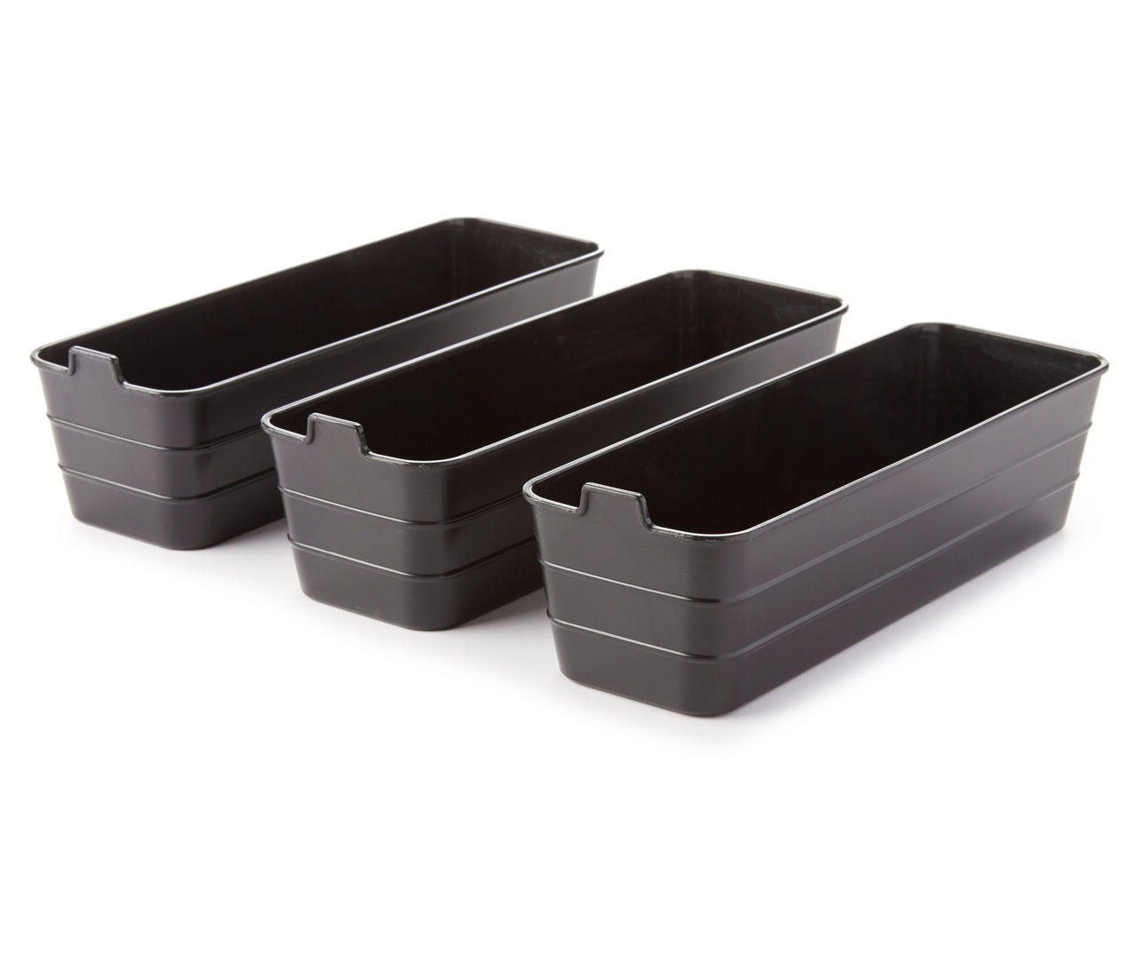Black Mini Narrow Flex Bin, 3-Pack | Big Lots