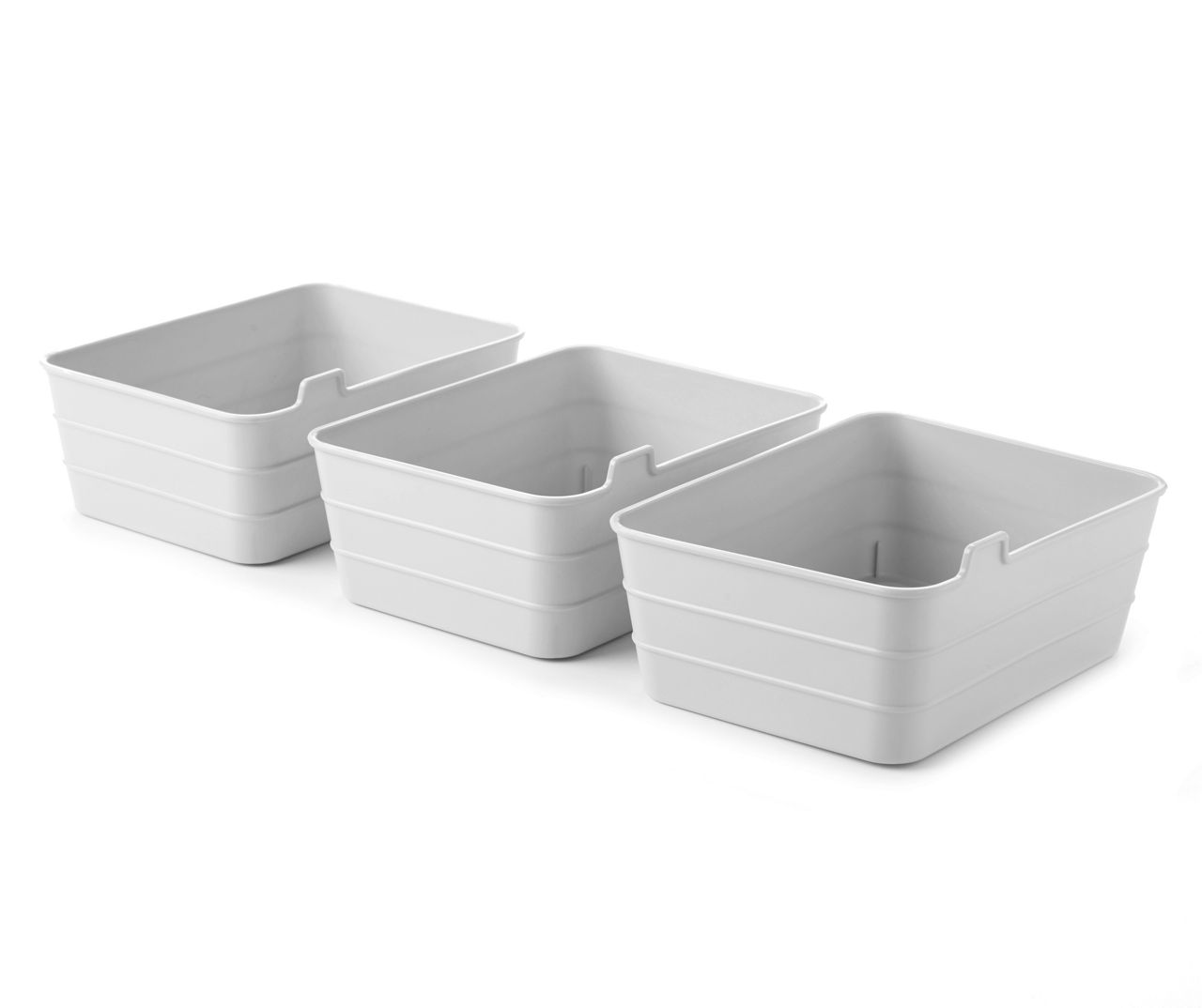 Cement Rectangular Flex Bin, 3-Pack | Big Lots