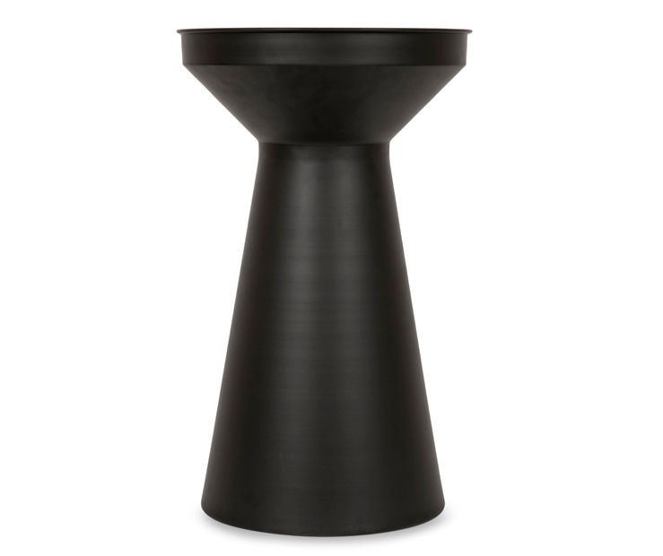Black Drum End Table